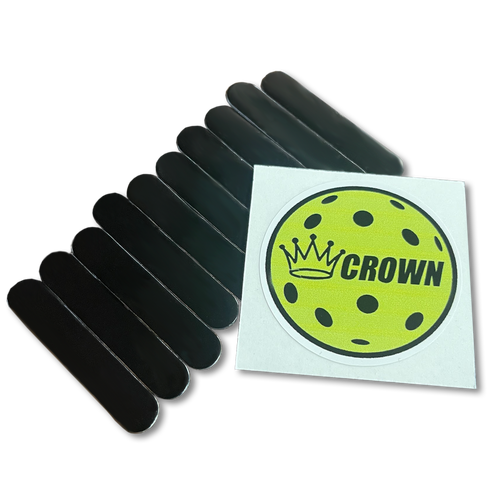Crown Pickleball Lead Tabs 10 Pack - Black | Impact Pickleball