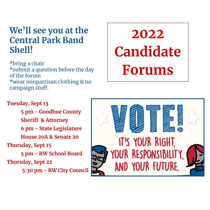 League of Women Voters Red Wing Candidate Forums League of Women Voters Red Wing Candidate Forums