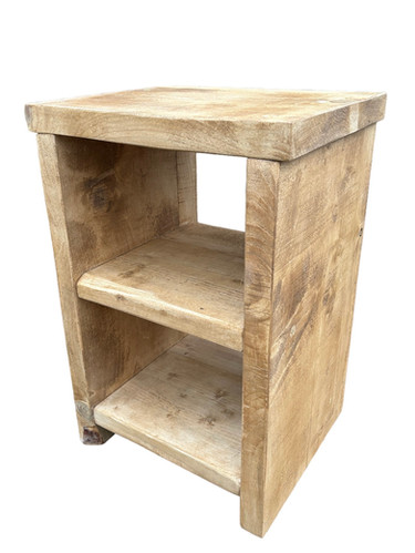 Chunky rustic side table, simple wooden bedside tables | Love Rustic ...