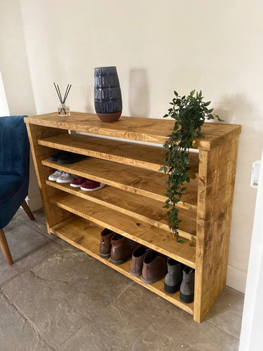Tall & wide rustic shoe storage | Love Rustic Interiors