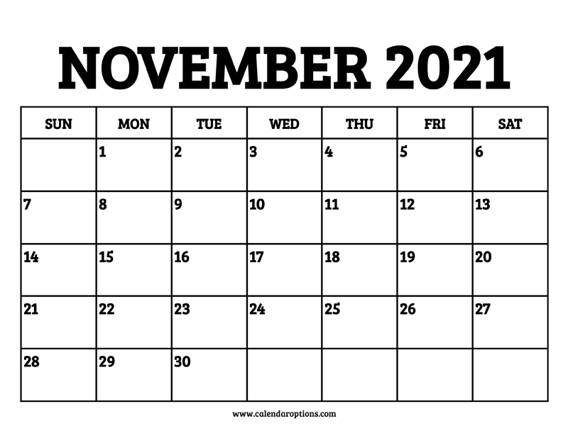 NOVEMBER DATES