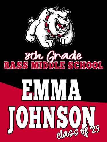 Vertical 8th Grade - Yard Sign | Blank Slate