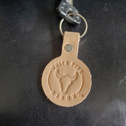 Keychain, leather | White Pine Bison
