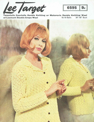 Lee Target 6695 ladies cardigan vintage crochet pattern PDF Download ...