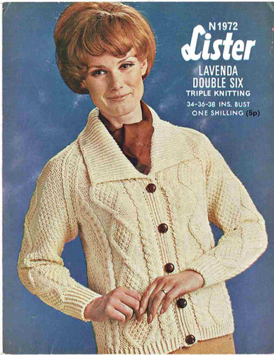 Lister 1972 ladies cardigan Vintage knitting pattern PDF Download | website