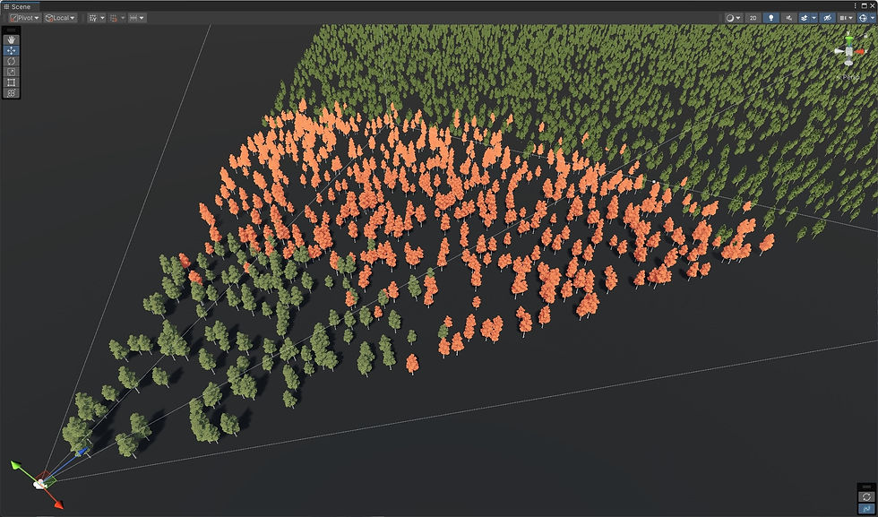 How we boost up foliage renderer and mesh generation in Polaris 3 low poly terrain tool - Devlog 1