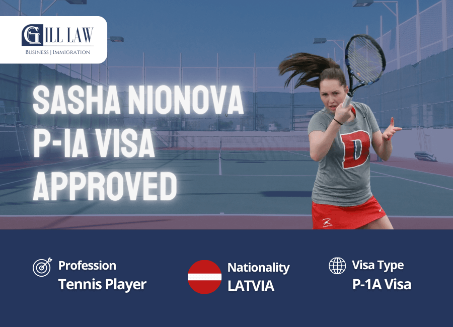 Sasha Nionova | Taking Her Tennis Career to the USA with the P-1A Visa