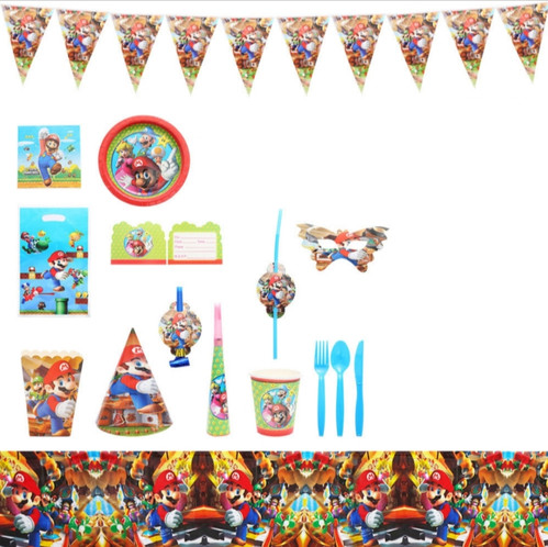 Super Mario Brother Tableware & Party Set 136pcs | makeupland