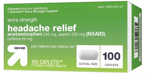 Target Pharmacy Up & Up Extra Strength Headache Relief Caplets 100ct ...