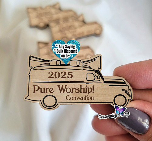 2025 JW Sound Car Lapel Pin, Laser Engraved Pure Worship, 1940 1950 Old ...