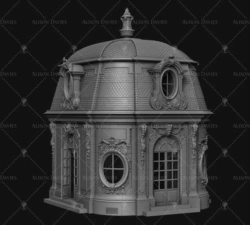 3D printable Folly Building 2 versions (ideal 144th & 48th scale ...