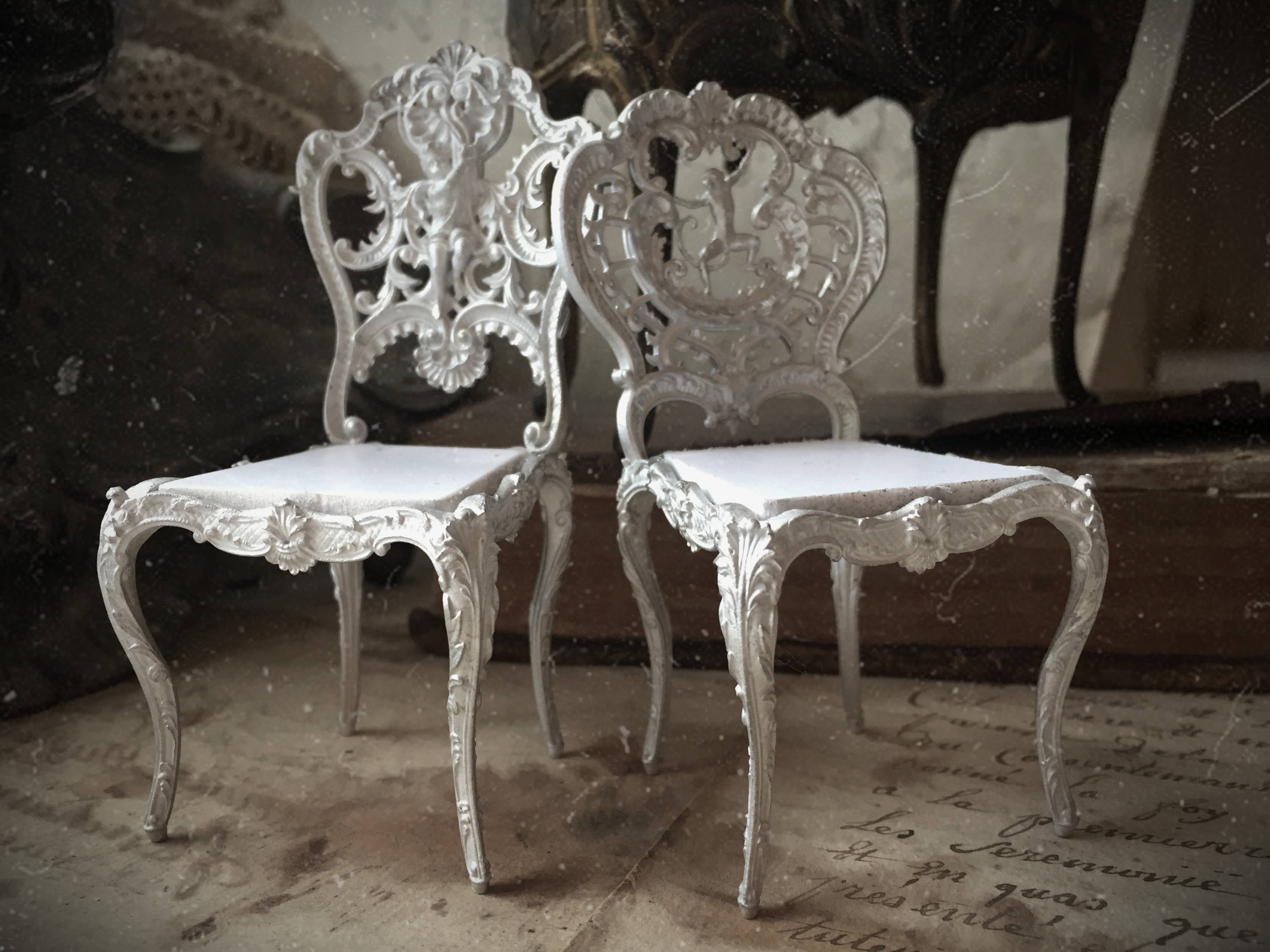 Alison Davies Miniatures 12th scale ornate furniture, dolls houses.