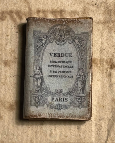 (U) VERDUE 19th Century French Blue books for display | Alison Davies Minis