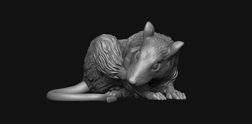 3D printable file Rat scratching | Alison Davies Minis