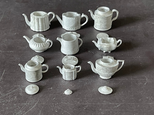 TEAPOTS: Large selection of 9 different designs | Alison Davies Minis