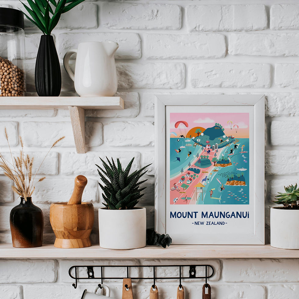 New Zealand Maps Art Prints | Drawing The Way
