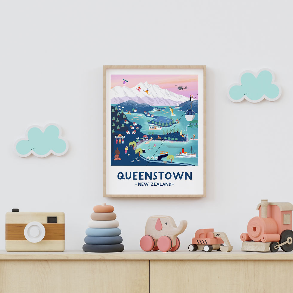 New Zealand Maps Art Prints | Drawing The Way