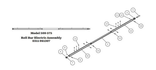 #0311-961307S Aero Electric Roll Bar Assembly | T&T Body King