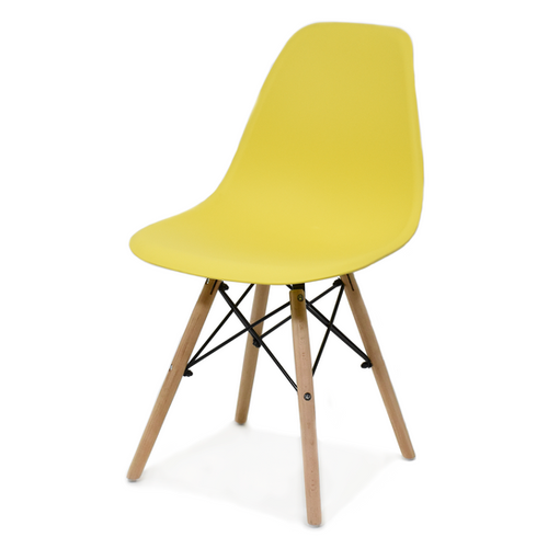 Silla Eames Moderna Minimalista Amarillo Comedor Oficina | Kevell Mobel