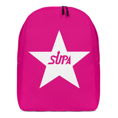 Hot Pink SUPA Star Minimalist Backpack | StraightUpAbilities