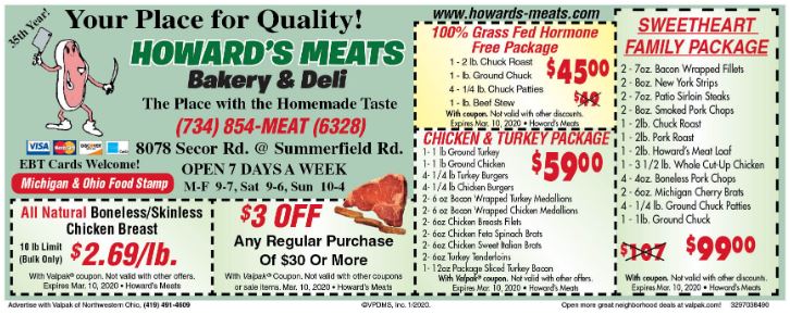 Specials | Howard's Meats Bakery & Deli | SE Michigan