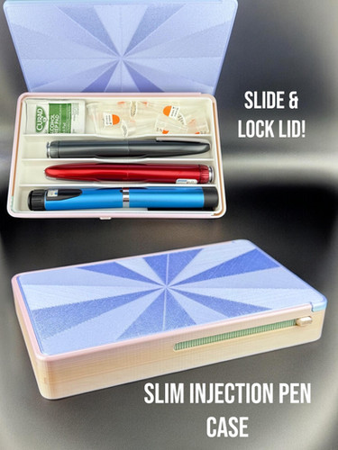 Slim Injection Pen Case, Peptide or Insulin Pen Box, Travel Case, Slide ...