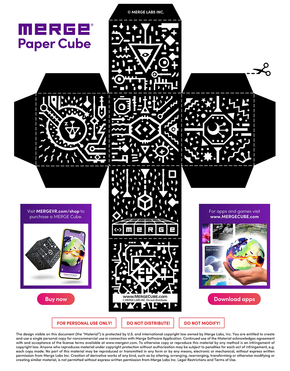 Merge Cube Printable Merge Cube Printable