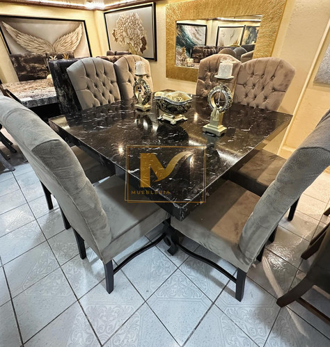Copia de COMEDOR CUADRADO PARA 8 SILLAS GRANITO EXOTICO | Muebleria Angela