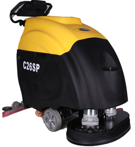 26" 22 Gal Self-Propelled Floor Scrubber With Traction Drive C26SP ...