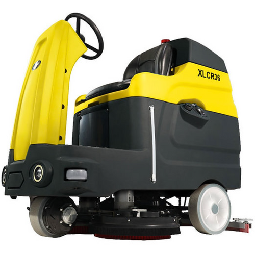 36" 44 Gal Auto Ride-On Industrial Floor Scrubber with 4*400ah ...