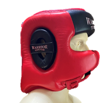 Warrior Tough Red Concussion Counterpunch Helmet - Deluxe Leather ...