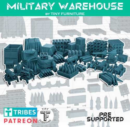Military Warehouse - STL FILES | Tiny Furniture
