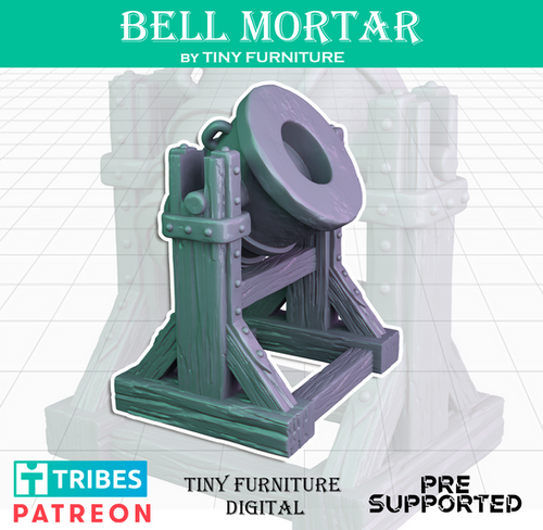 Bell Mortar - STL FILES | Tiny Furniture