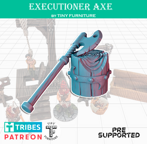 Executioner Axe STL Files - Tabletop Miniature Roleplaying DnD Props