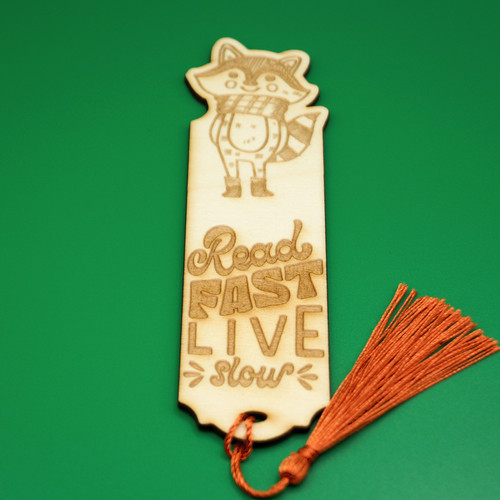 Animal Bookmarks - Raccoon | Epic Laser Designs