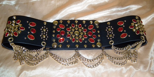Elvis Style Ruby Cluster Belt | elvisbelts