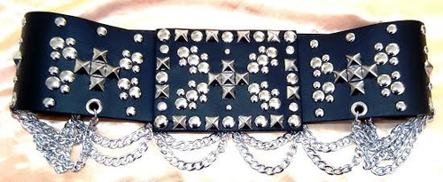 Silver Studded Cross Belt | elvisbelts