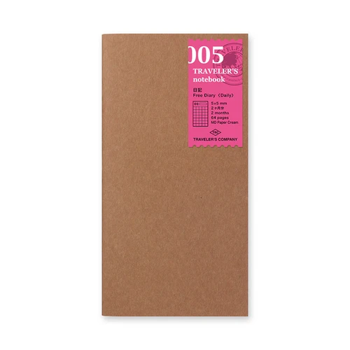 Traveler’s Notebook Refill 005 Daily Diary | Regular Size Planner