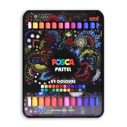 Uniball Posca Pastel Assorted Colours Set of 24 | Artzo India