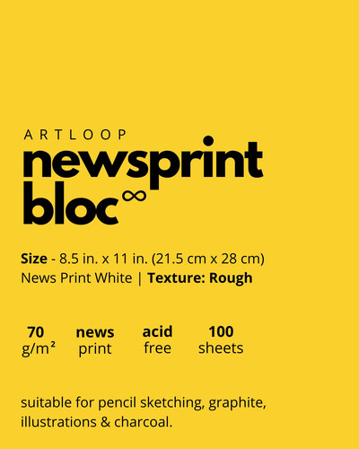 Artloop Newsprint Block - Rough | Artzo India