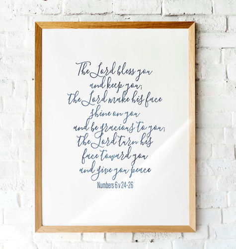 Calligraphy Numbers 6 | The Blessing | printable