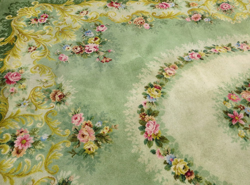 Grand Axminster Wool Floral Carpet | vintage-interiors