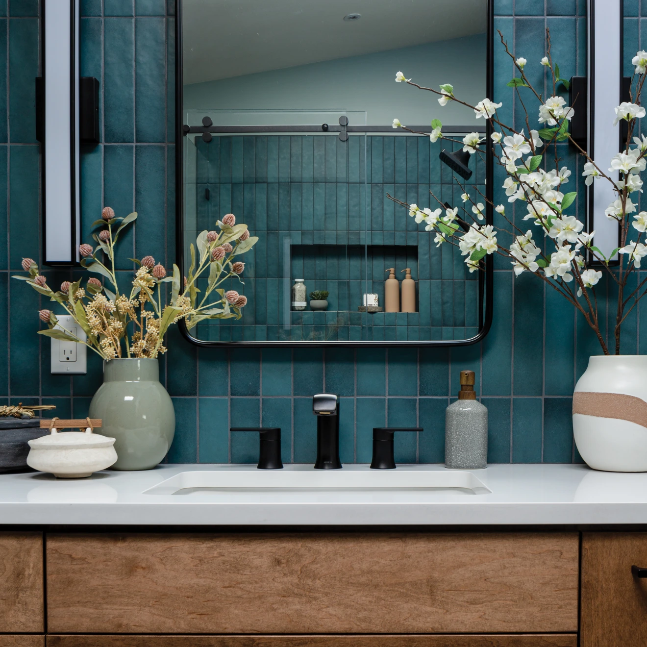 Makoto Matte Ceramic Wall Tile in Arashi Blue | Home Expo Wholesale