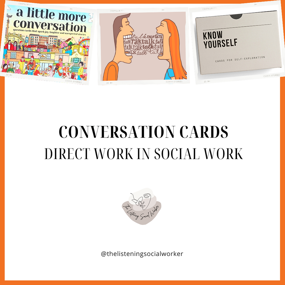 Conversation Cards Direct Work in Social Work // Digital Print ...