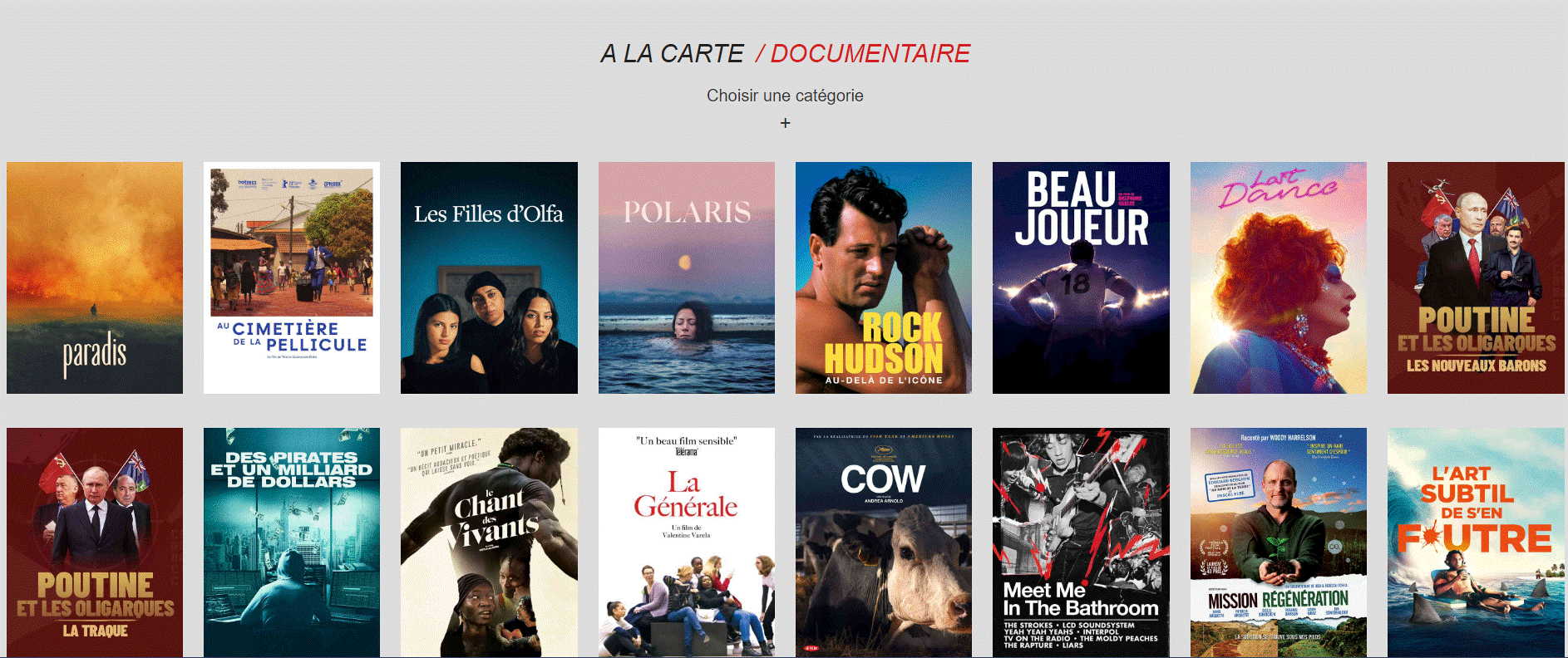 Les documentaires a voir sur PlayVOD