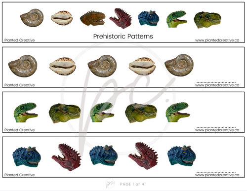 Prehistoric Patterns & Cards PRINTABLE | Planted Creative