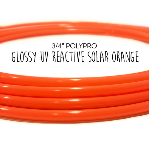 3/4" Glossy UV Reactive Orange Polypro Hula Hoop | Hoop Junky