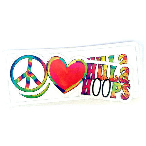 Peace, Love & Hula Hoops Vinyl Decal Sticker | Hoop Junky