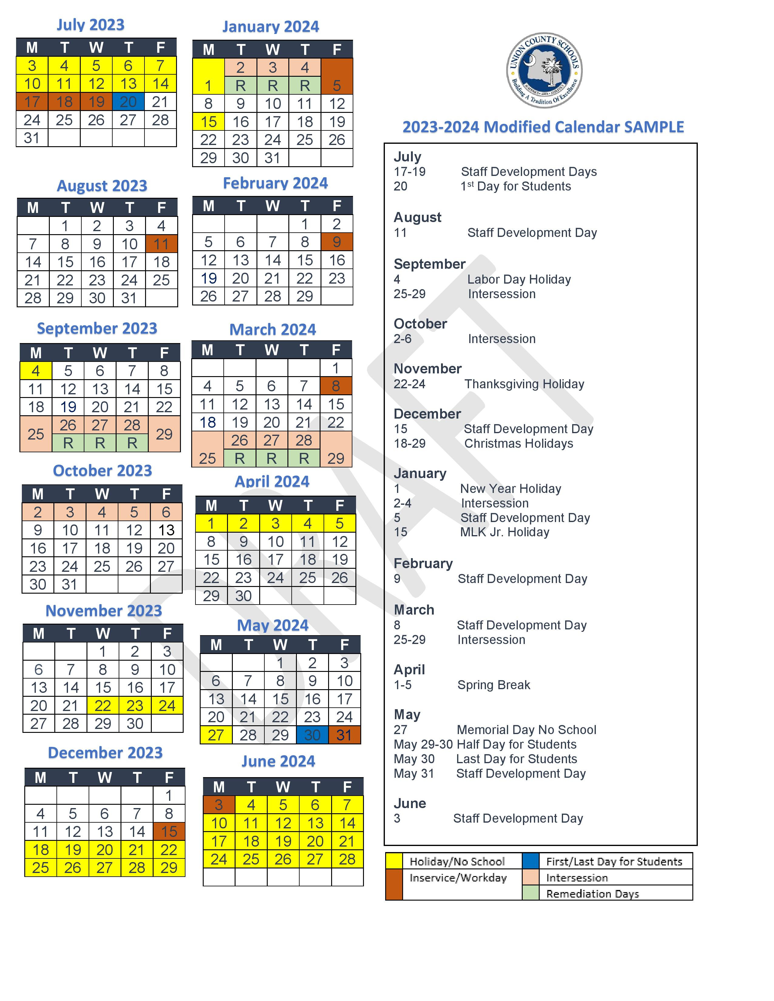 Childers Presents Second Draft of Modified Schedule