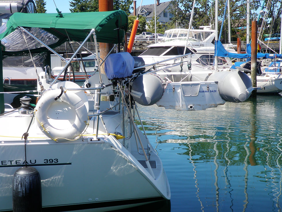 Sailboat-davits | Ocean Marine Systems